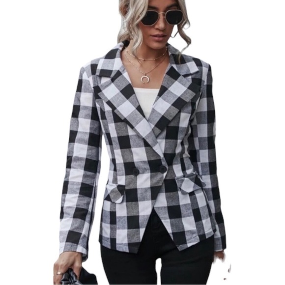 Rachel Zoe | Jackets & Coats | Rachel Zoe Double Breasted Black White ...